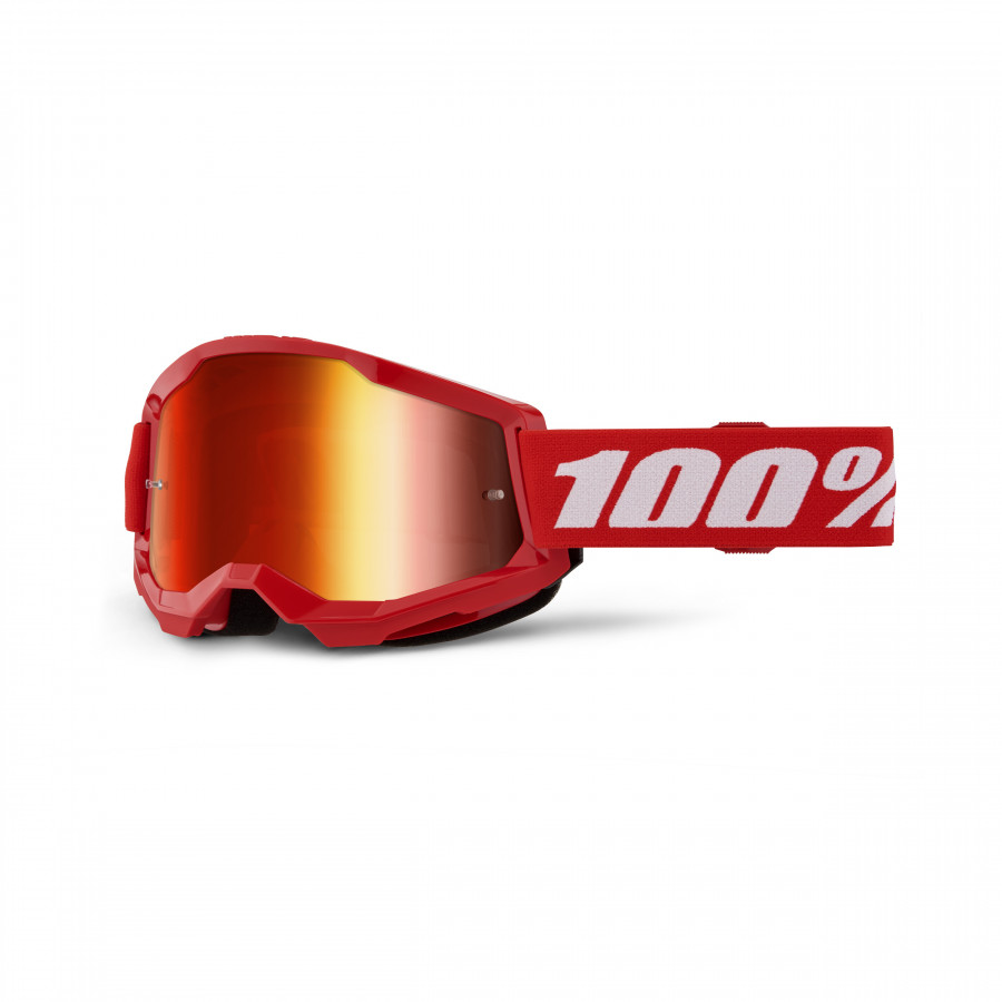 100%, STRATA 2 GLASÖGON RED - MIRROR RED LENS - Crossglasögon - Crossutrustning - MX/Enduro - Mx ...